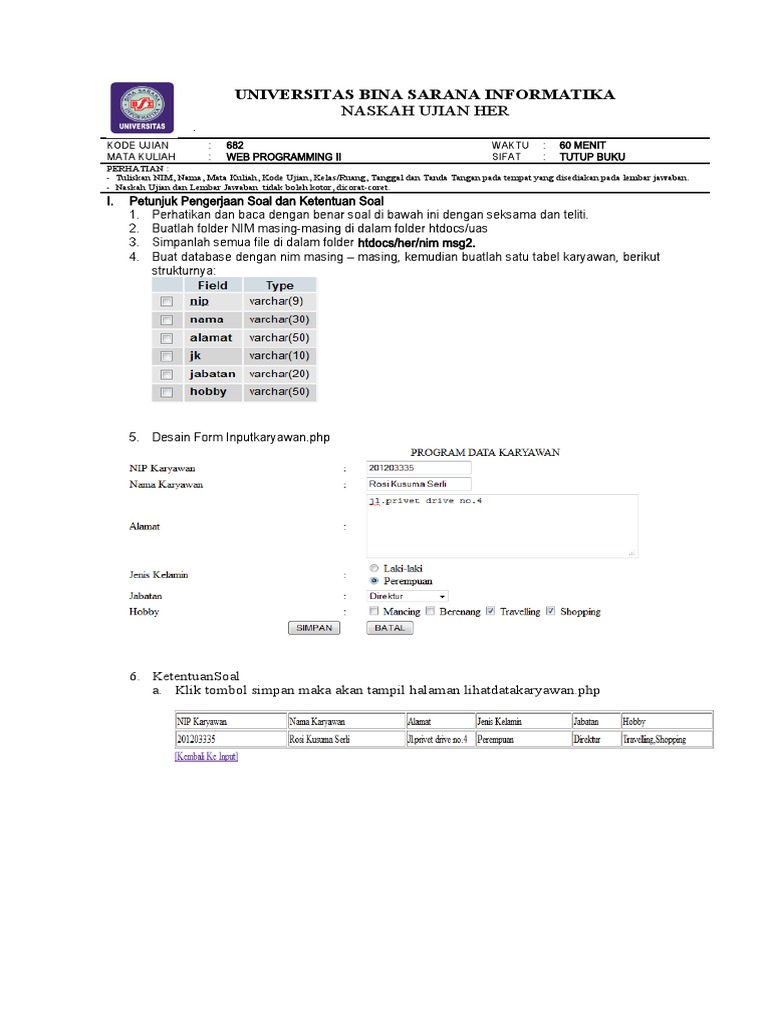 682 - Web Programming Ii | PDF | Karier & Perkembangan | Seni