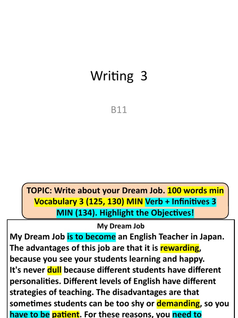 B11 Writing 3 Unit 9 | PDF | Career & Growth | Language Arts & Discipline