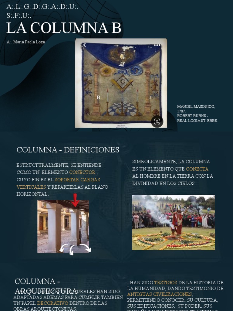 Masoneria: COLUMNA B | Descargar gratis PDF | Columna | templo