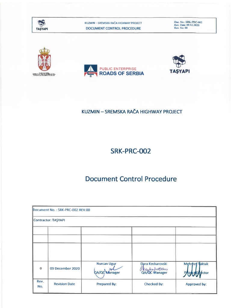 Document Control Procedure | PDF | Quality Assurance | Concrete