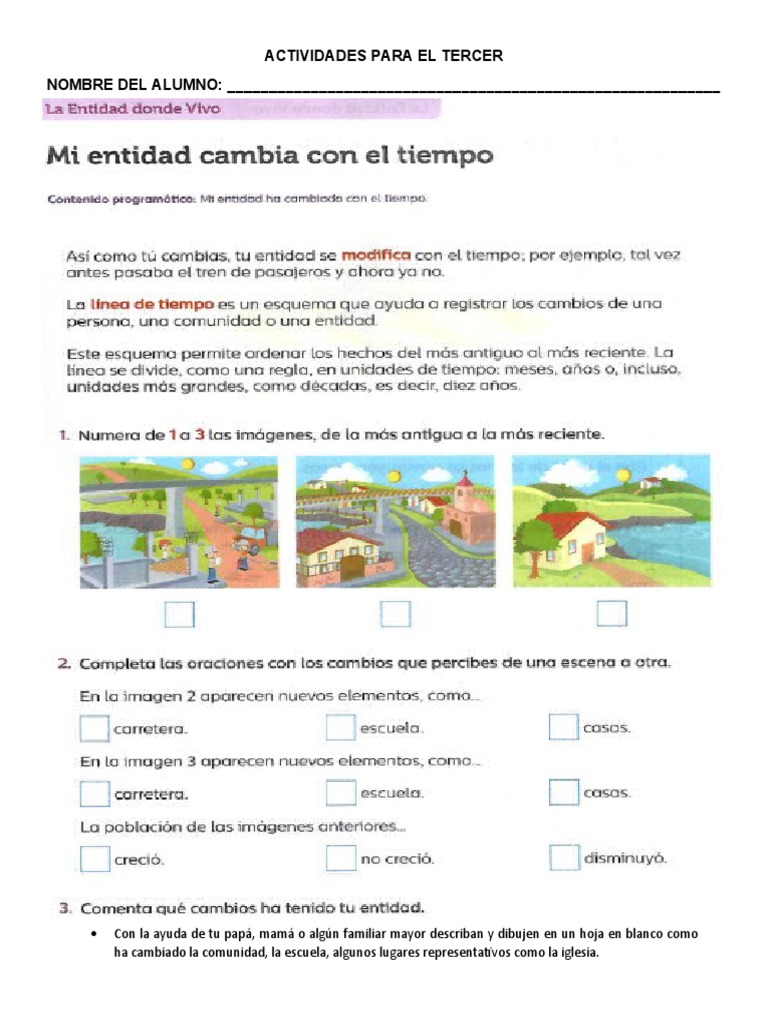 Actividad 3er Grado | PDF