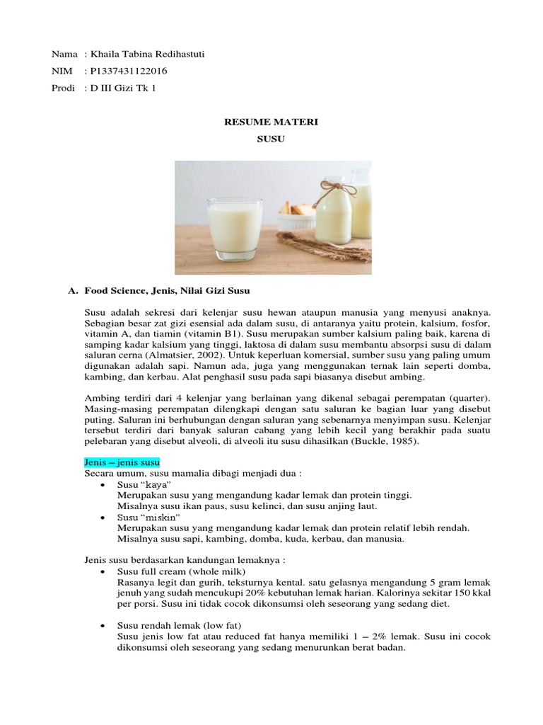 Susu Sapi asli dan Palsu | PDF