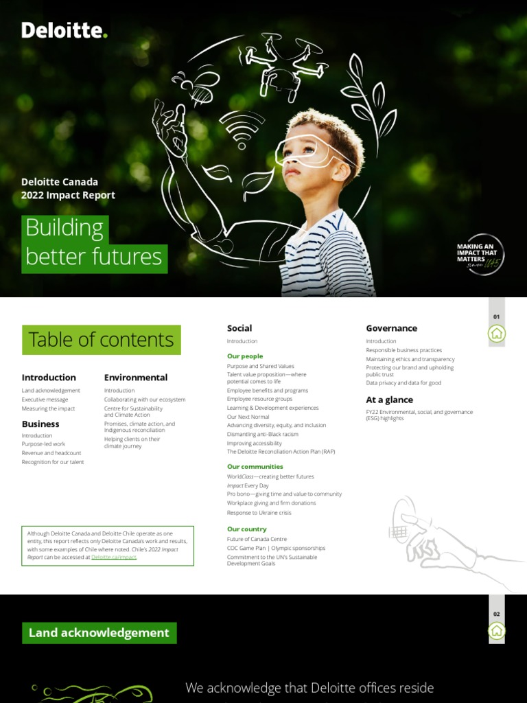 Deloitte Canada 2022 Volunteer Impact | PDF | Sustainability | Carbon ...