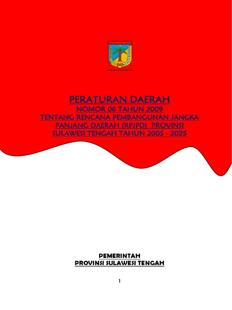 Dokumen RPJPD Sulteng 2005-2025 - Com | PDF | Sains & Matematika