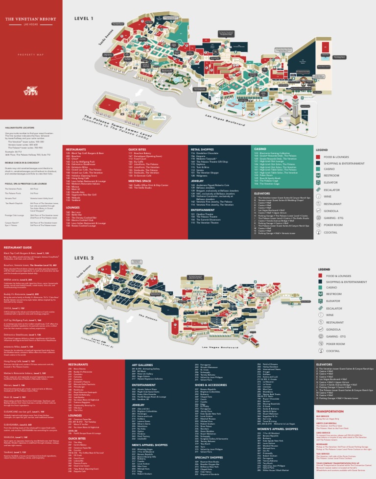Venetian Las Vegas Property Map | PDF | Restaurants