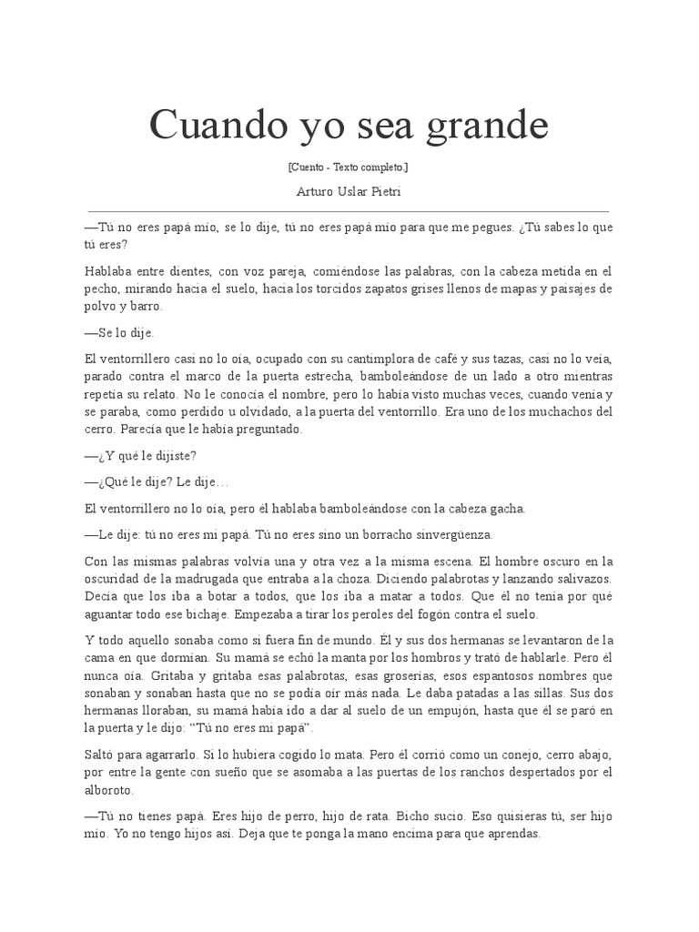Cuando yo sea grande | PDF