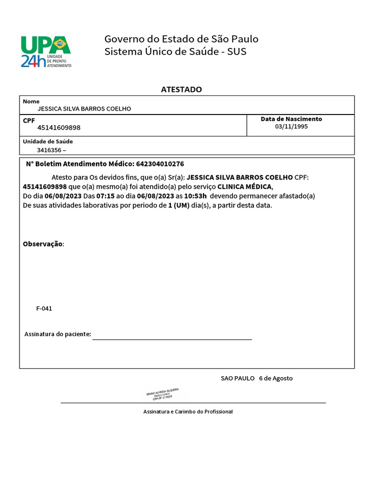 Upa 24 Horas Enseada | PDF