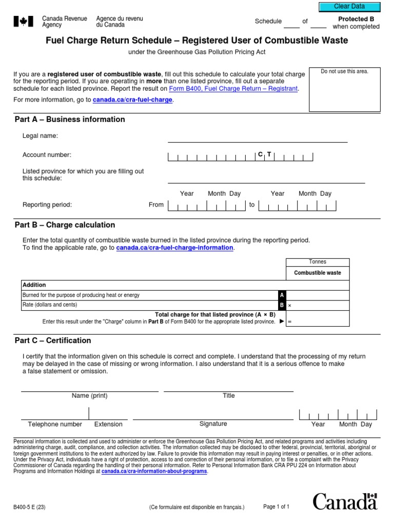 b400 5 Fill 23e | PDF