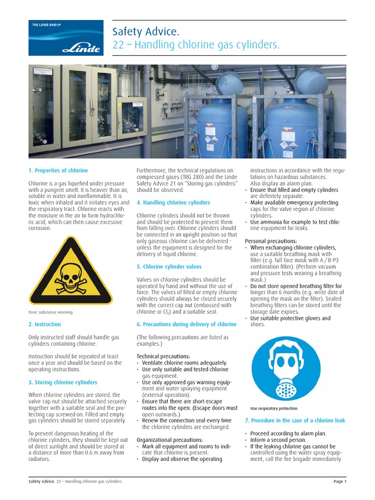 Safety - Advice - Chlorine Storage | PDF | Chlorine | Chemical Process ...