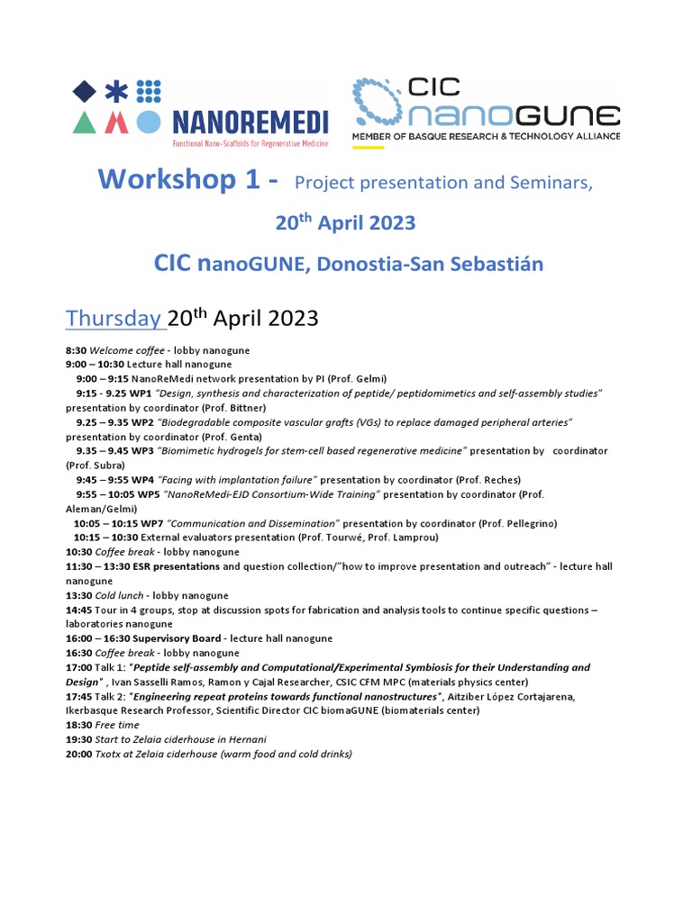 1 Day Program Nanoremedi Workshop | PDF