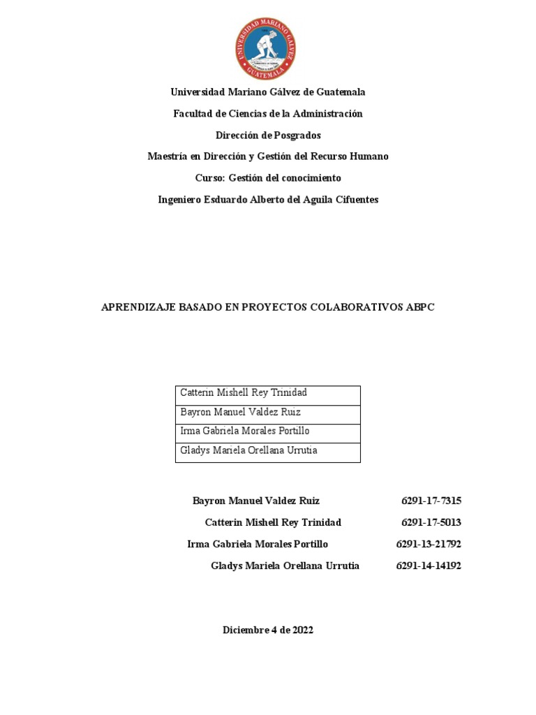 Abpc Final | PDF | Conocimiento administrativo | Internet