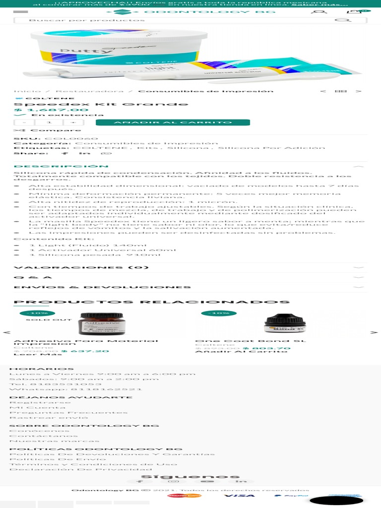 Speedex Kit Grande-Deposito Dental Odontology BG | PDF | Materiales ...