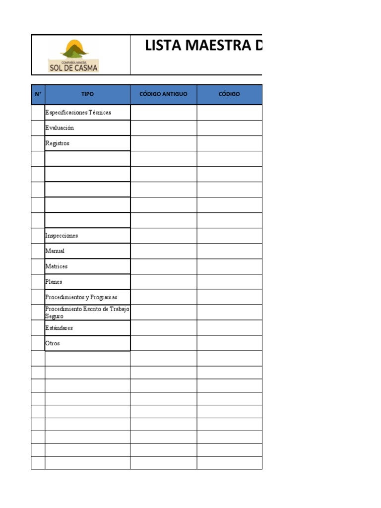Lista Maestra de Documentos de Gestión | PDF | Informática | Ingeniería Informática