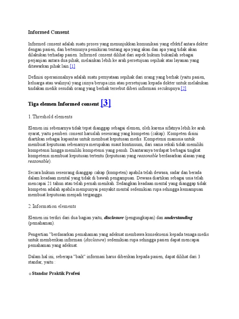 Panduan Lengkap Informed Consent Medis | PDF | Gaya Hidup