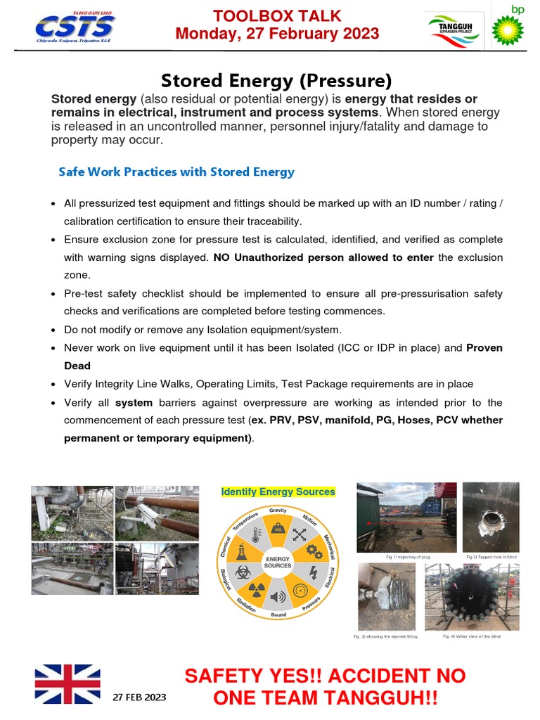 CSTS - Toolbox Talks - Stored Energy, 27feb23 | PDF