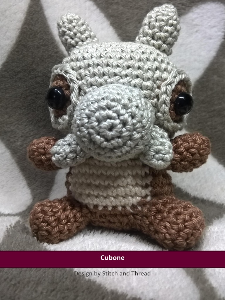 Pattern Cubone - ENG - Versie 1.0 | PDF | Crochet | Yarn