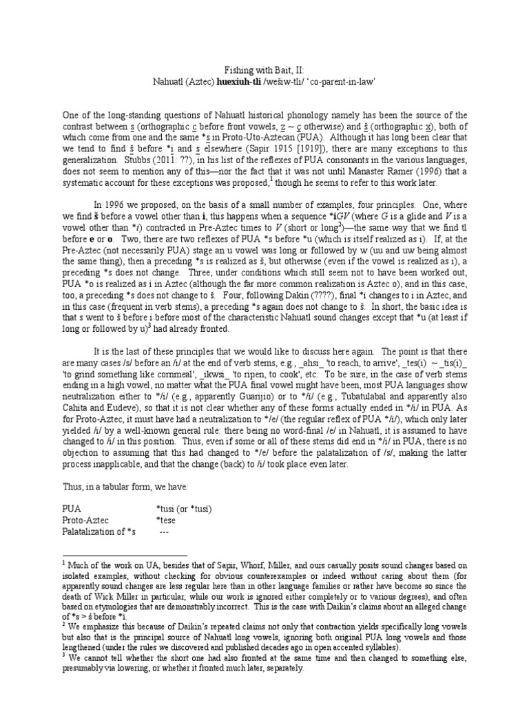 Fishing With Bait II Nahuatl Aztec Huexi | PDF | Philosophy