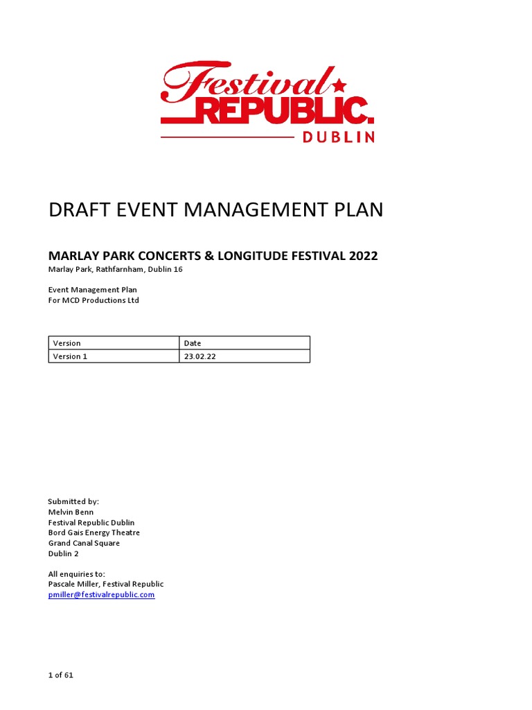 Event Management Plan | PDF | Fire Safety | Emergency Evacuation