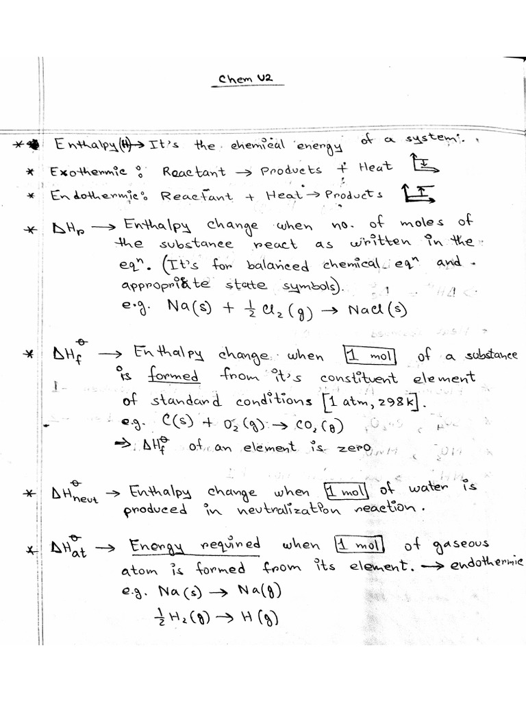 Chem U2 Revision | PDF