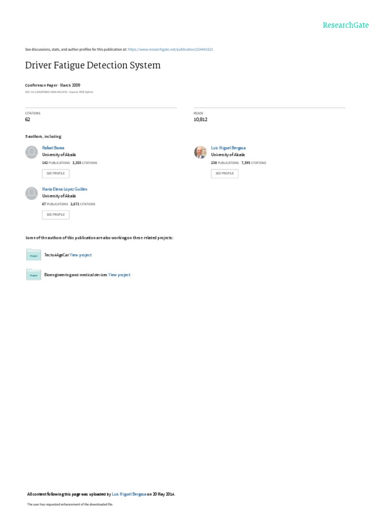 Driver Fatigue Detection System | PDF | Analog To Digital Converter ...