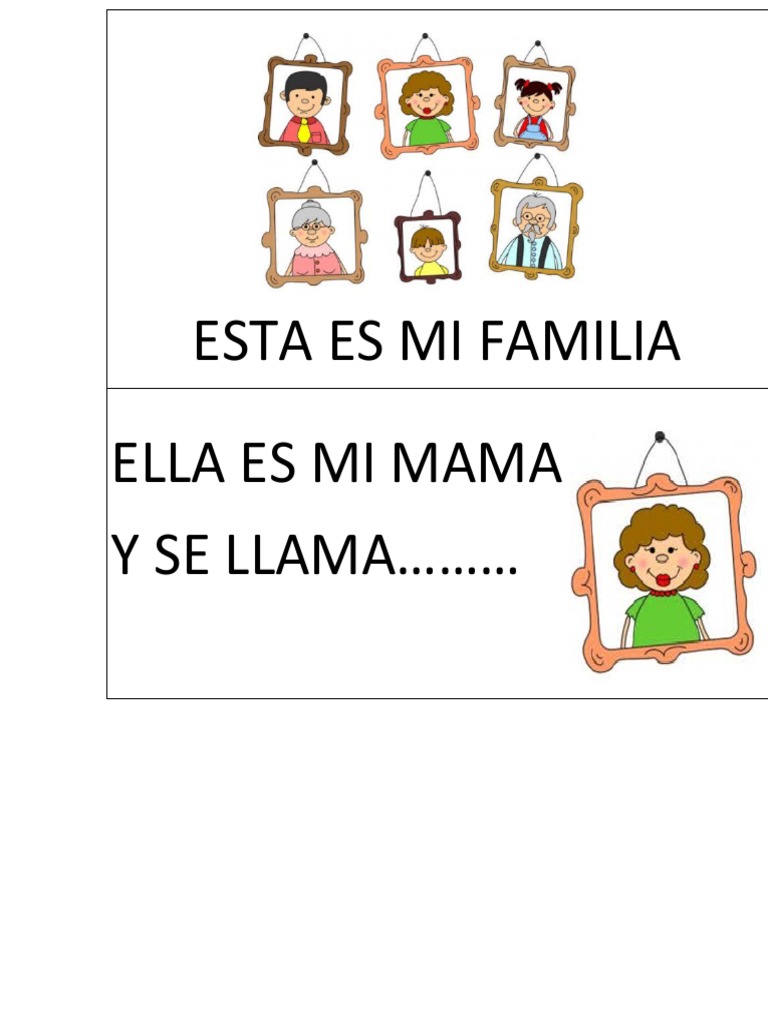 Pictogramas Esta Es Mi Familia | PDF