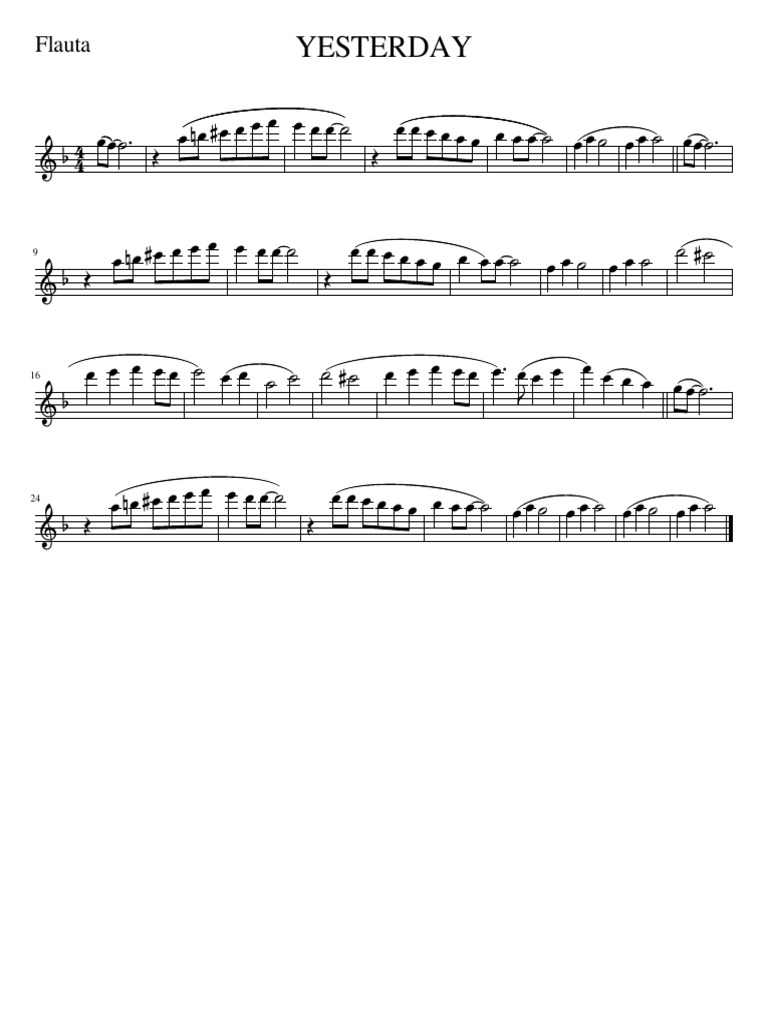 Yesterday Flauta | PDF