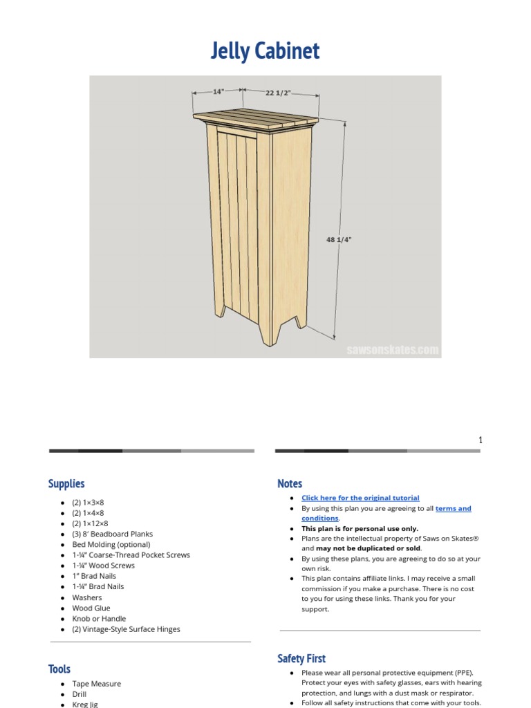Diy Jelly Cabinet Plan V 3 | PDF
