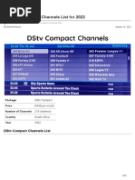 DSTV Compact Package Channels | PDF | Broadcasting | Television Network