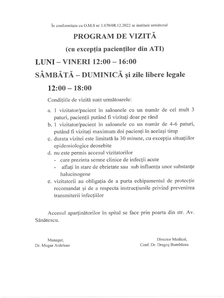 Program de Vizita | PDF