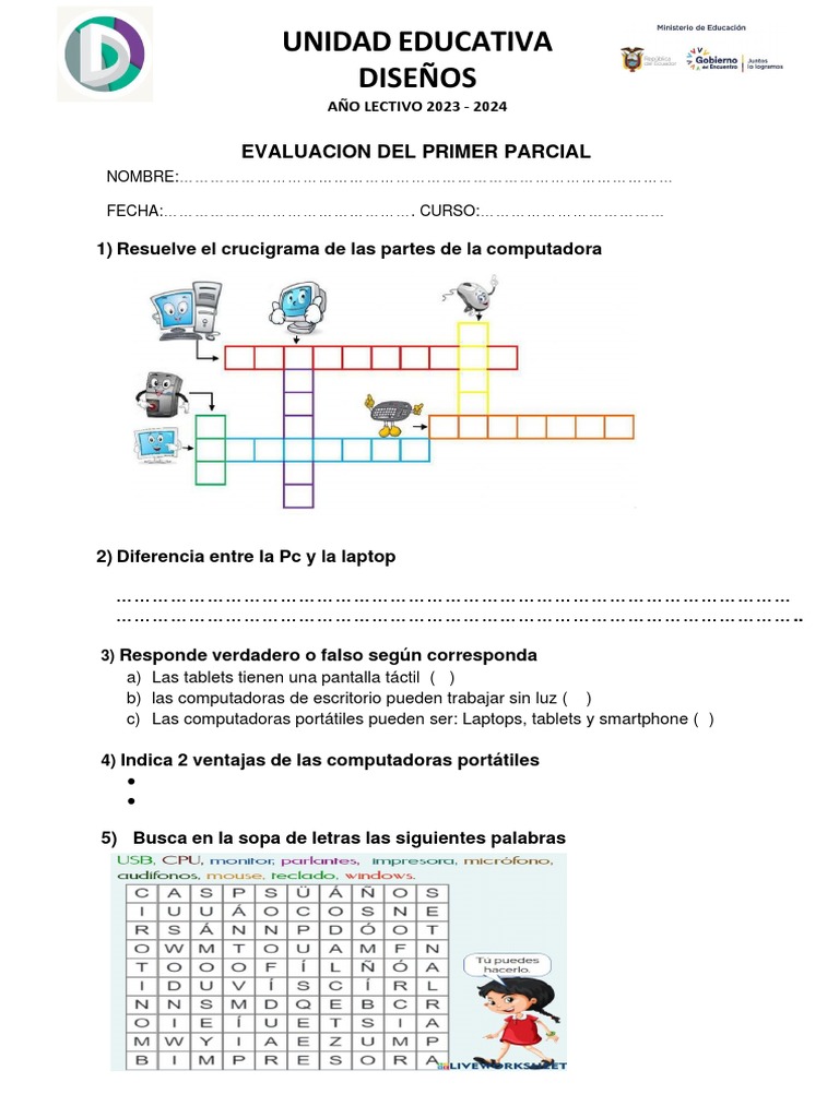 Evaluacion de Computación. 2docx | PDF