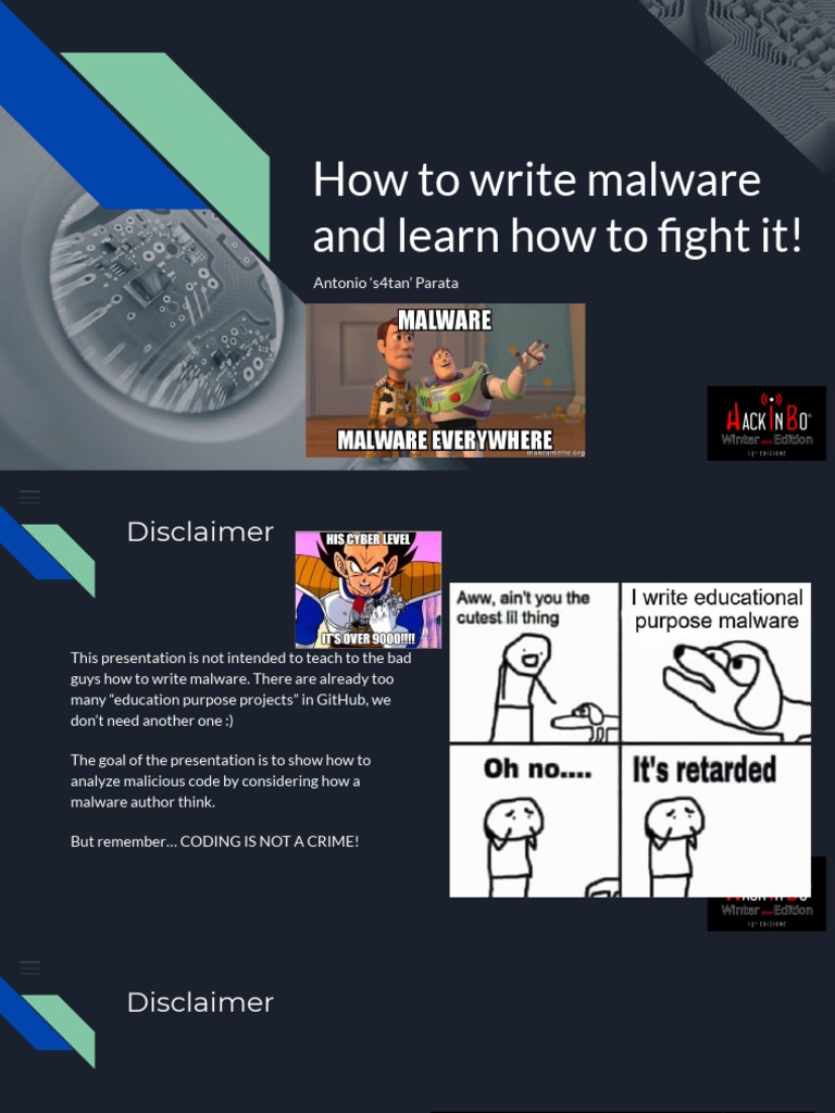 How To Write Malware and Learn How To Fight It! | Download Free PDF | Malware | Pointer ...