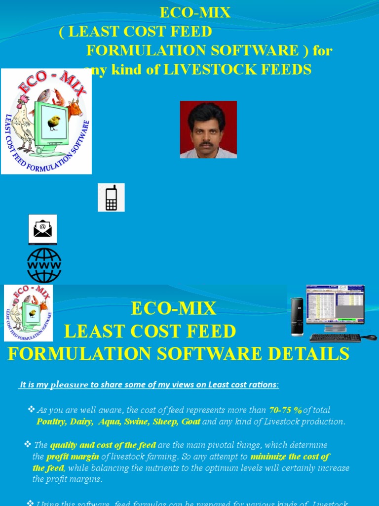 ECO-MIX SOFTWARE - Presentation Screenshots | PDF