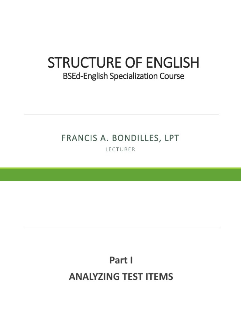 BSEd English Review Material | PDF | Verb | Adjective