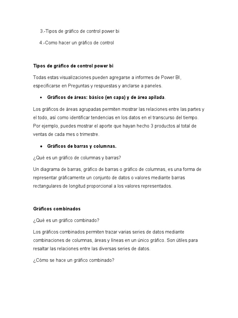 Tipos de grafico de control power bi | PDF | Indicador de rendimiento ...