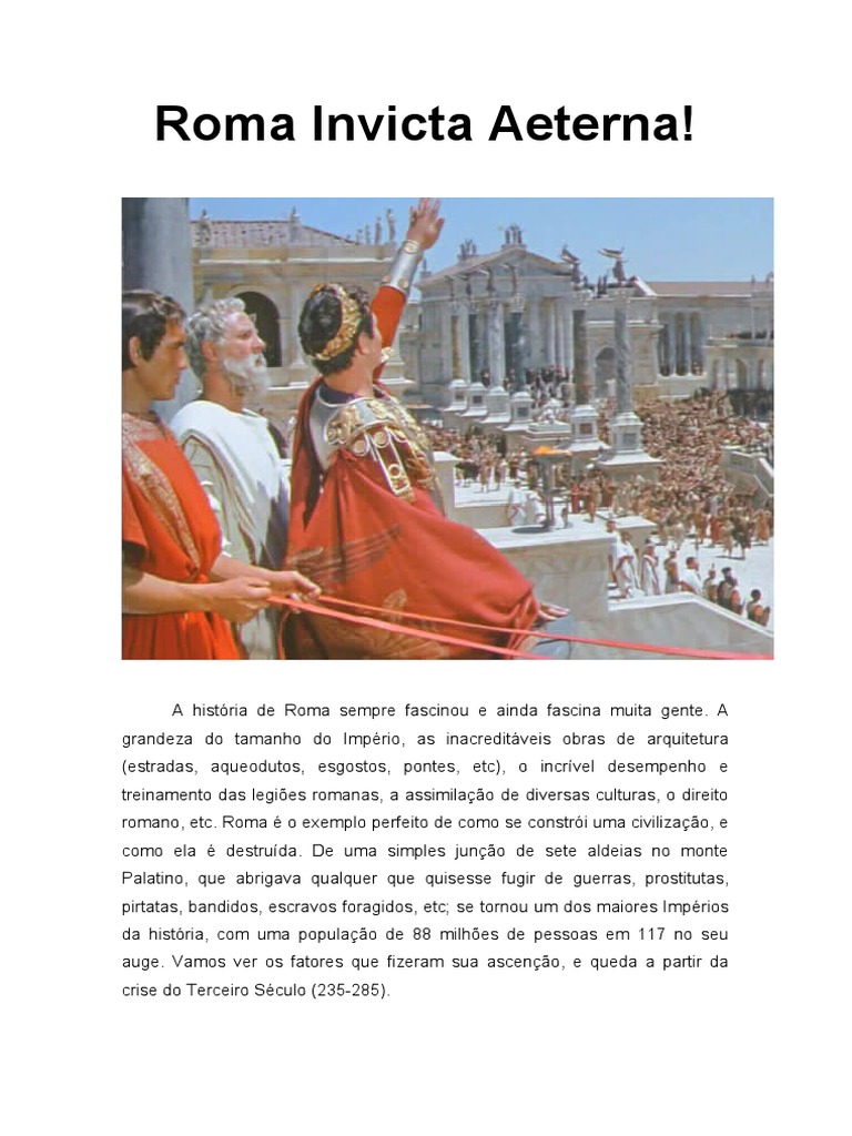 Roma Invicta Aeterna | PDF | Roma Antiga | Europa Antiga