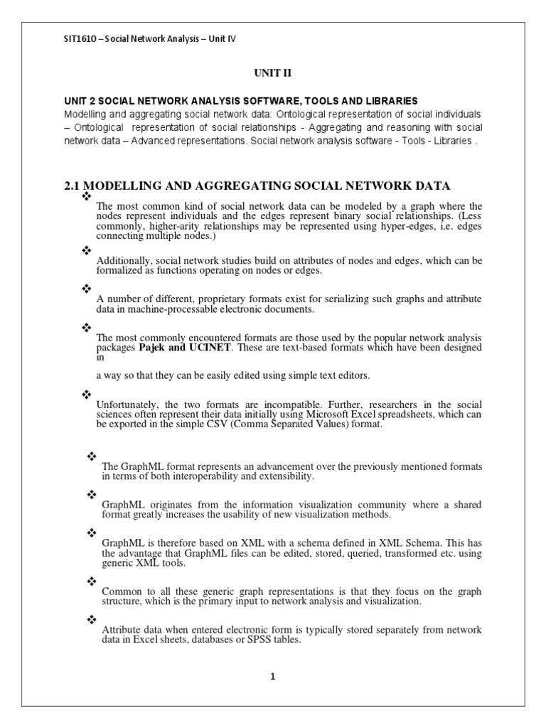 SNA Unit2 | PDF | Apache Hadoop | Resource Description Framework