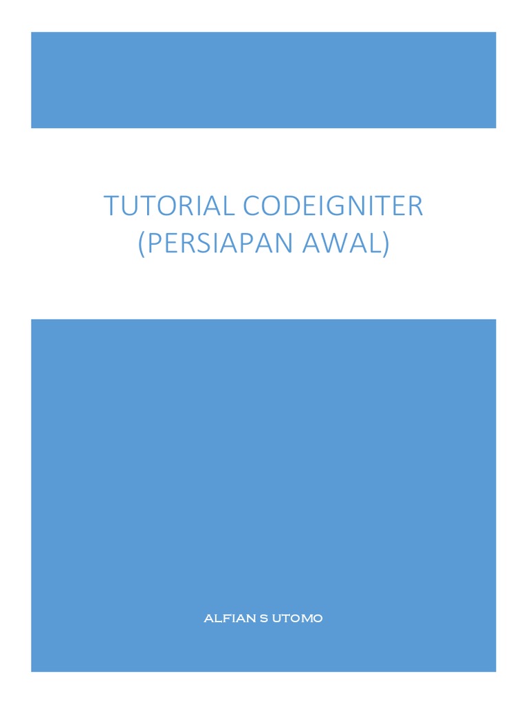 Tutorial Codeigniter untuk Pemula | PDF | Komputer | Teknologi & Rekayasa