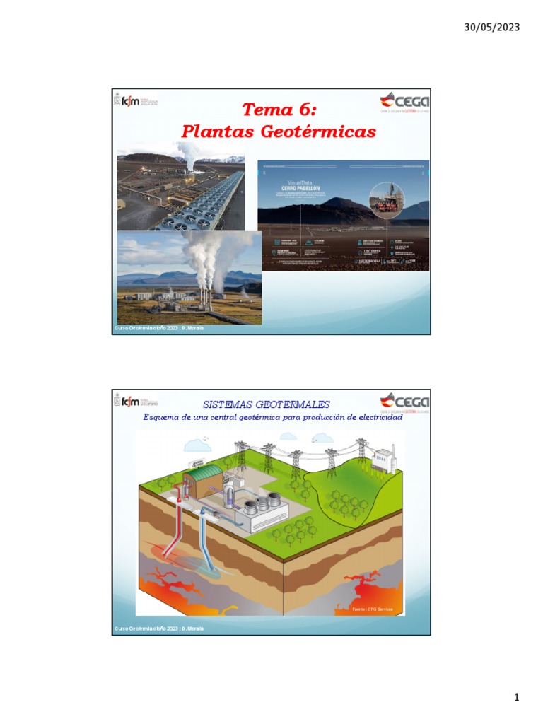 Tema 6 Clase Plantas Geotermales | PDF | Energía geotérmica | Mitigación del cambio climático