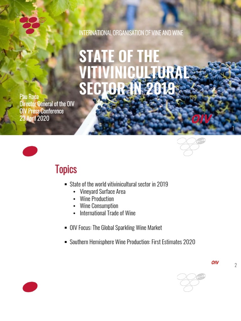 Presentation Oiv Press Conference April 2020 | PDF | Vineyard | Wine