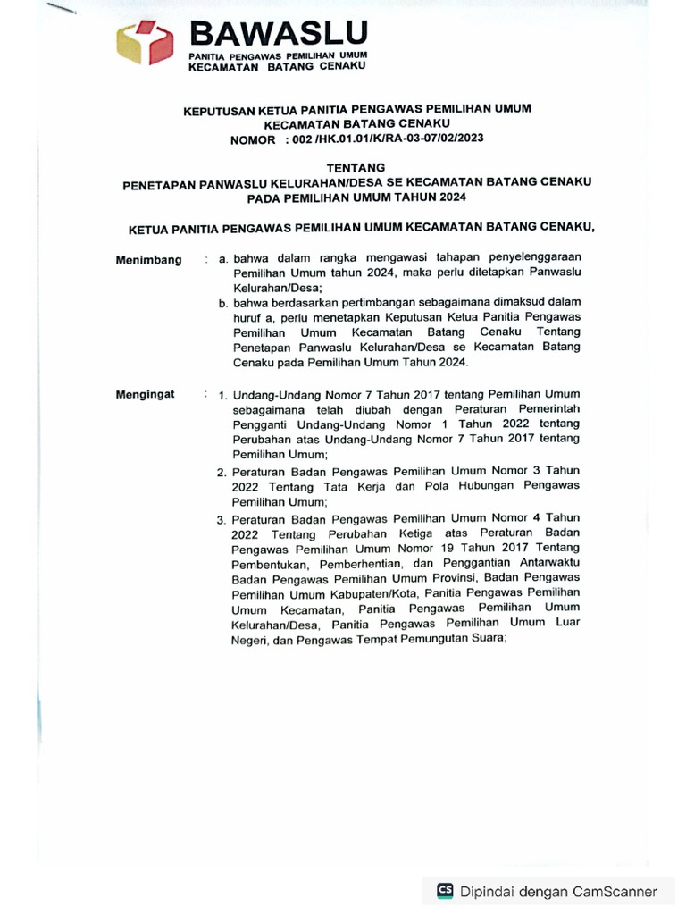 Contoh SK. PKD | PDF