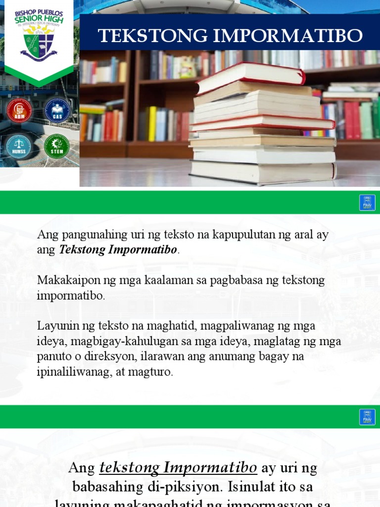 1 Tekstong Impormatibo | PDF