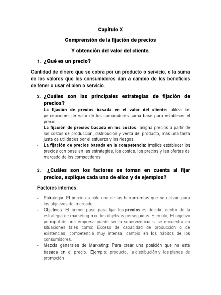 Guia Capitulo 10 Merca | PDF | Precios | Oferta y demanda