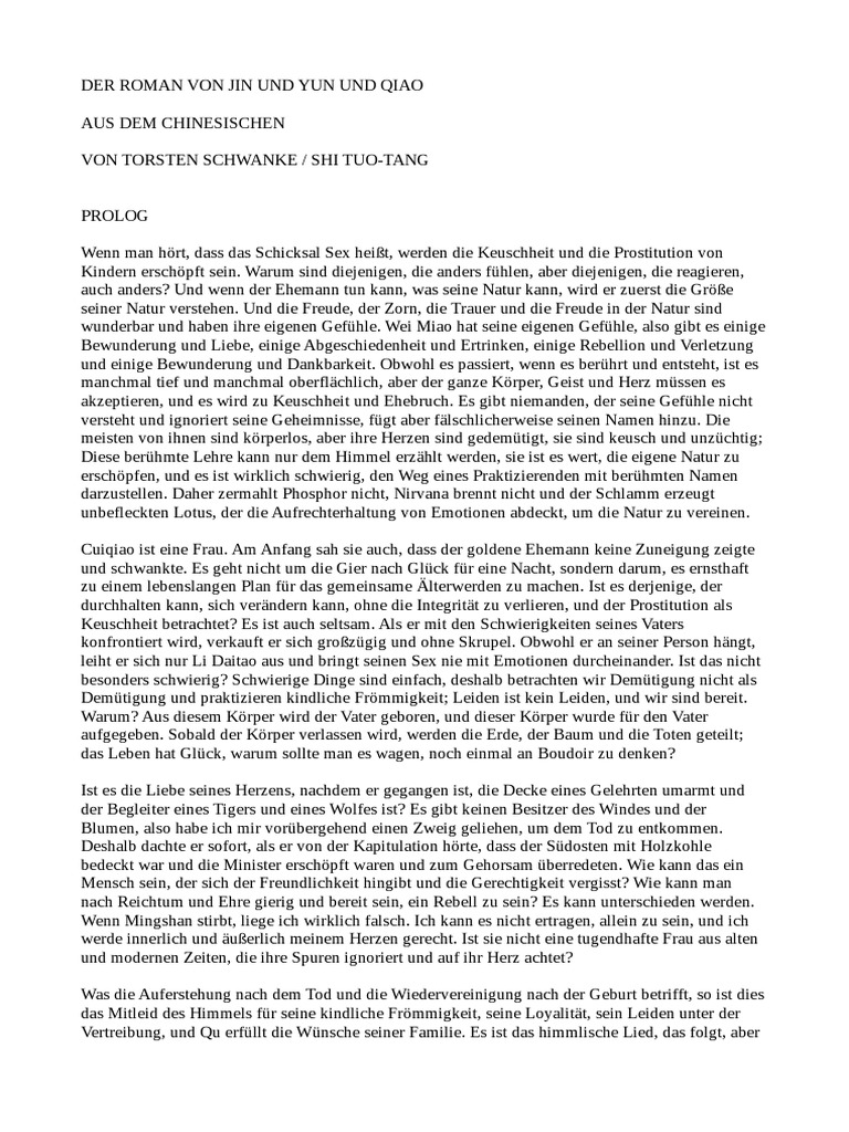 Jin Yun Qiao Roman | PDF