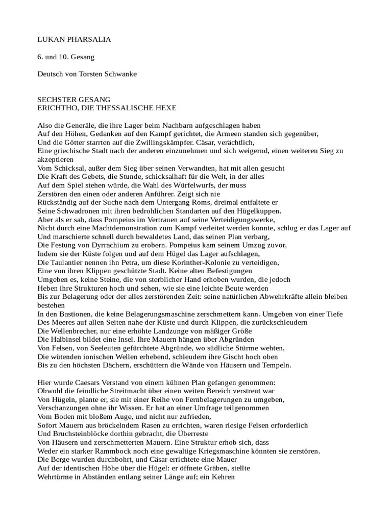 Lukan Pharsalia | PDF