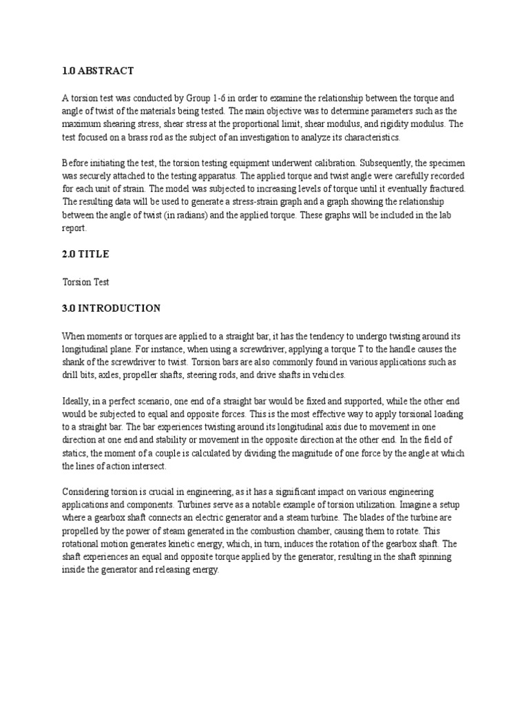 MOM Lab Report | PDF