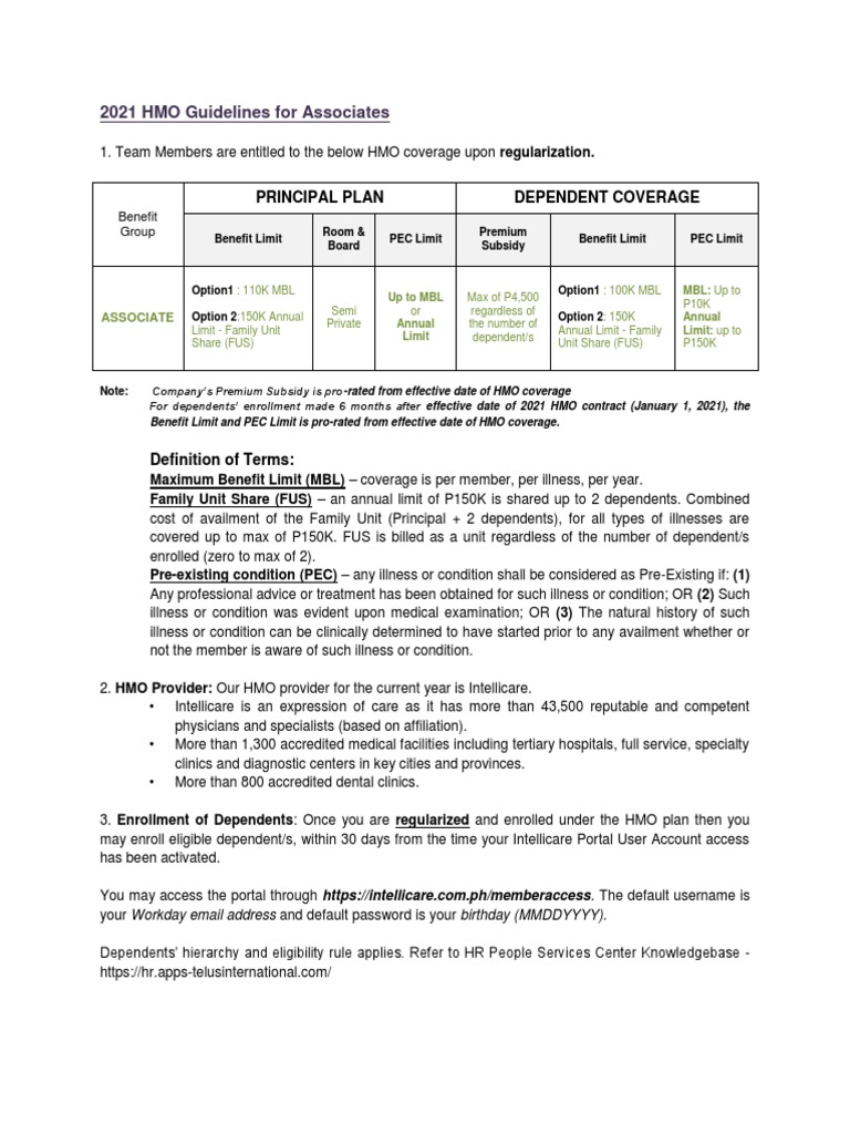 Intellicare HMO Coverage Guidelines | PDF