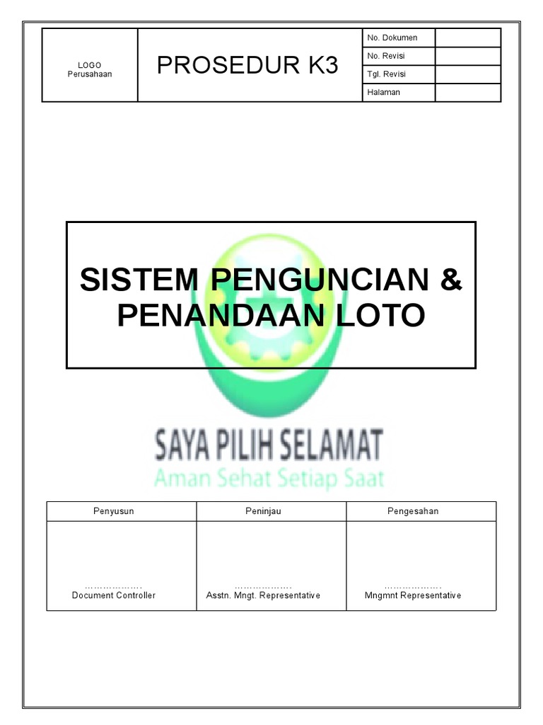 Prosedur LOTO untuk Keselamatan Kerja | PDF