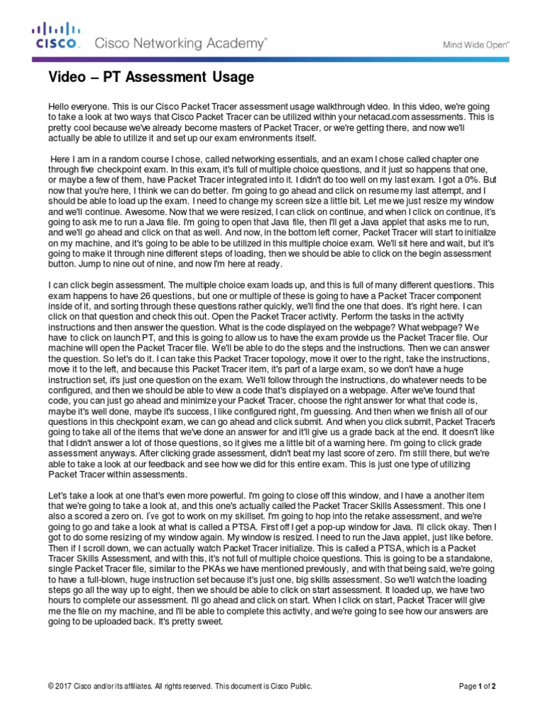 Acket Tracer Assessment Usage | PDF | Computing | Software