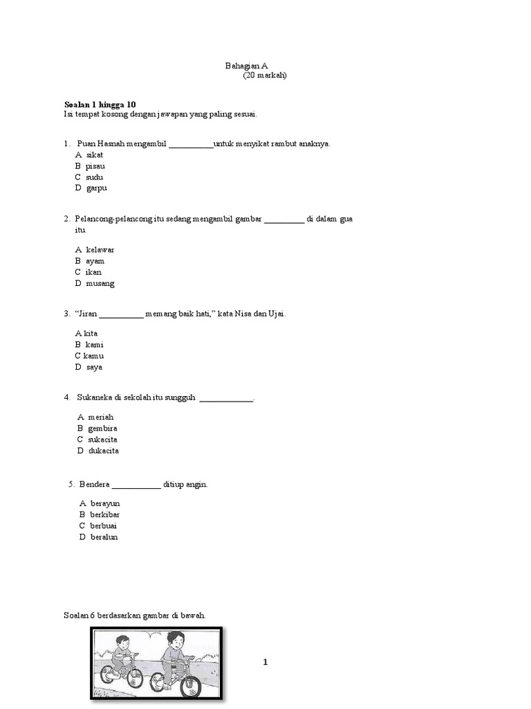 Exam BM Tahun 3 | PDF