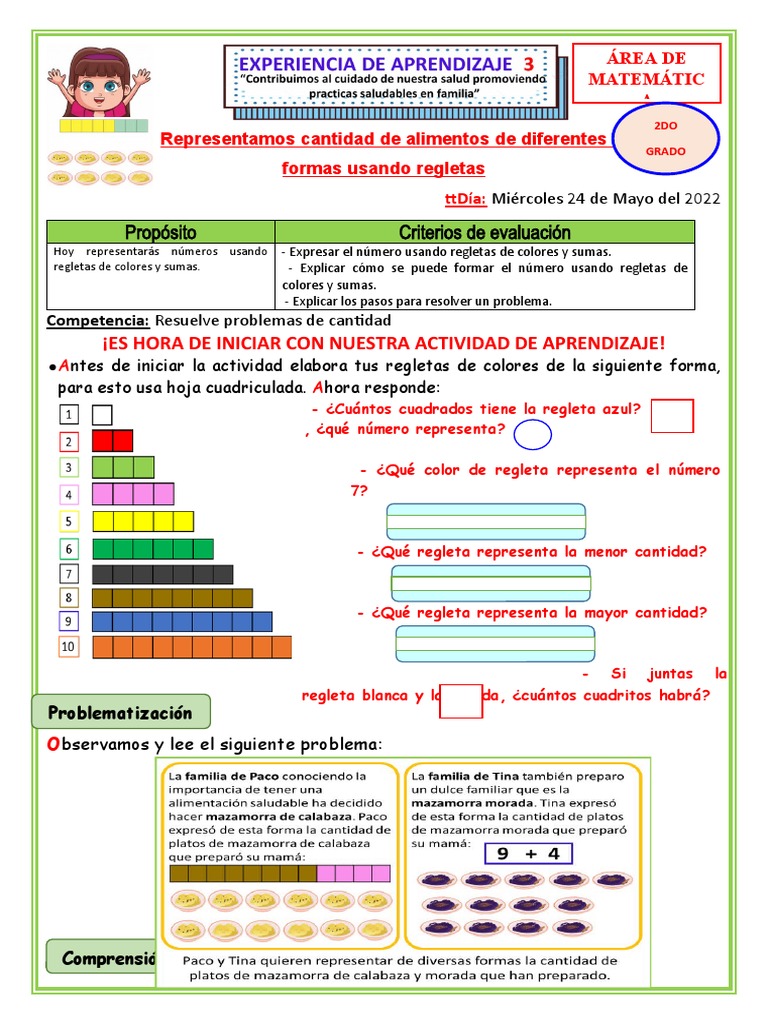 Ficha 2do Grado 24 De Mayo Matemtica Pdf Cognición